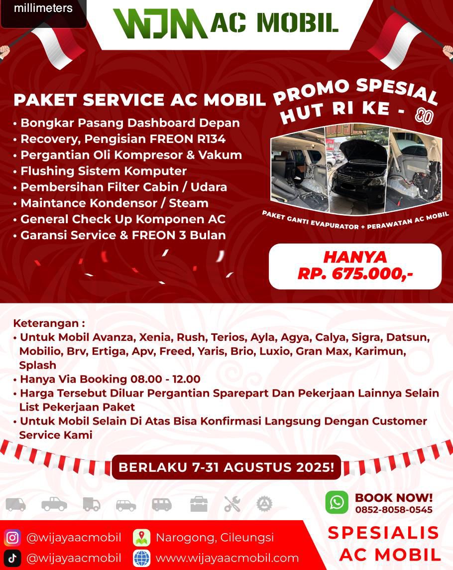 Wijaya AC Mobil | Bengkel AC Mobil Cibubur & Cileungsi